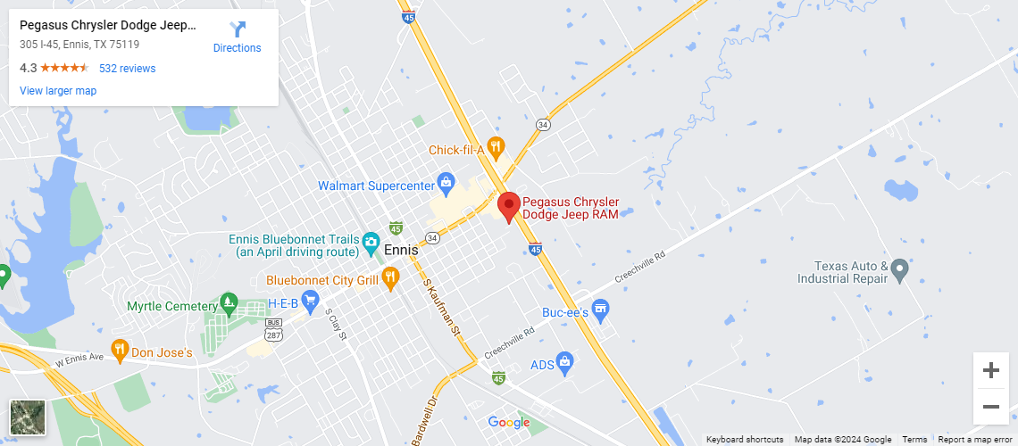 Pegasus CDJR in Ennis | New & Used Chrysler Dodge Jeep RAM near Corsicana